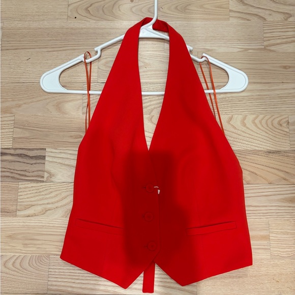 Mango | Tops | Mango Red Halter Neck Blouse | Poshmark